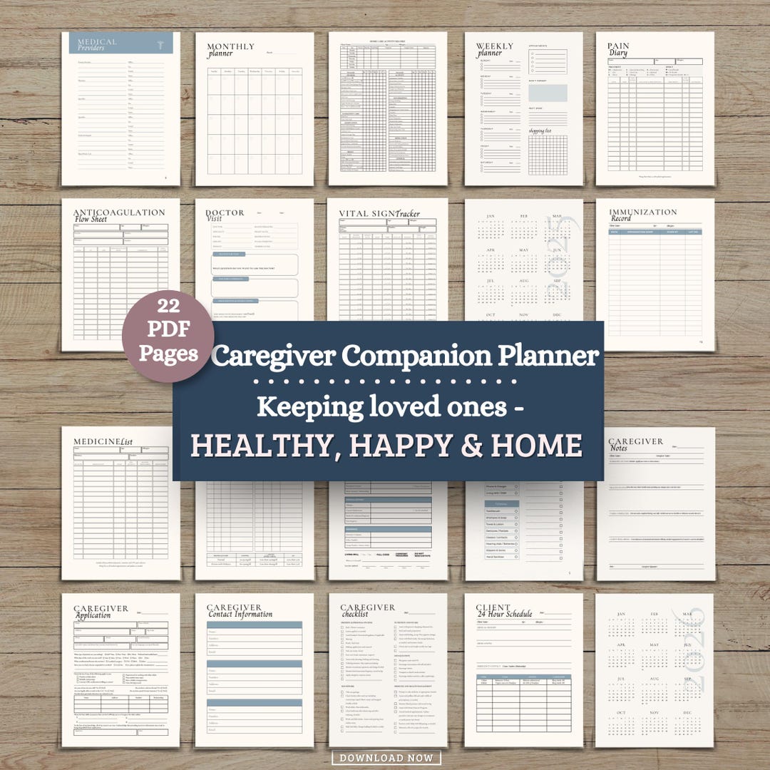 Caregiver Companion Planner: Senior Home Health Forms, Task Checklist ...