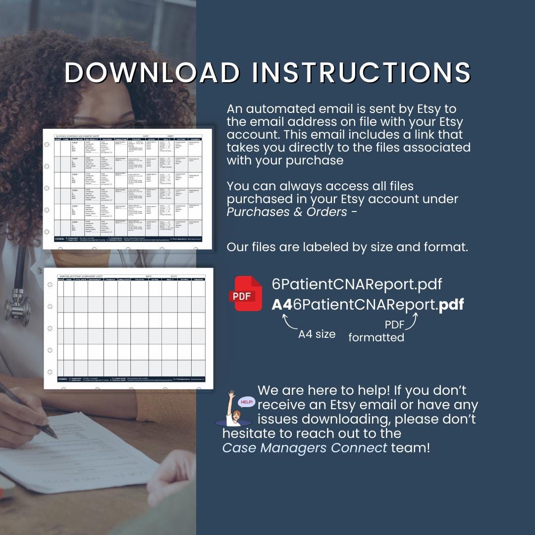 PCT Report Sheet | CNA Reporting Template Printable | Adls, Vitals ...