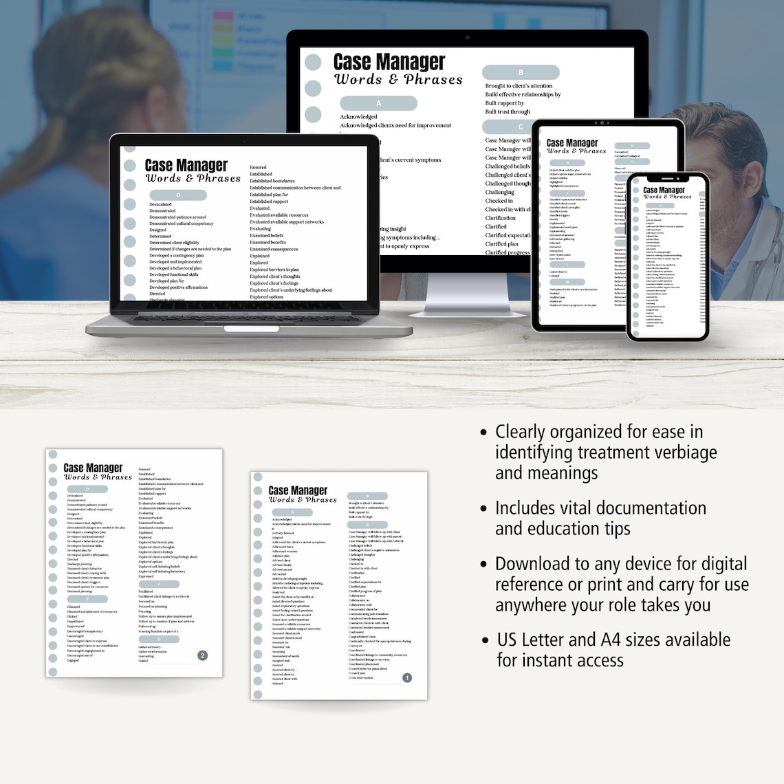 Case Manager Cheat Sheet - Documentation Verbiage, Interventions ...