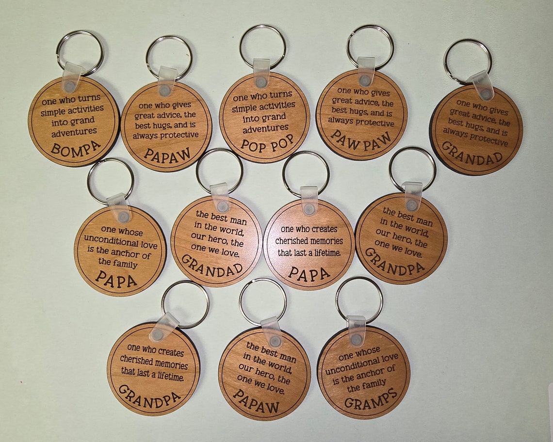 SVG Grandpa, Papa, Papaw, Grandad Keychain - Digital File Download ...