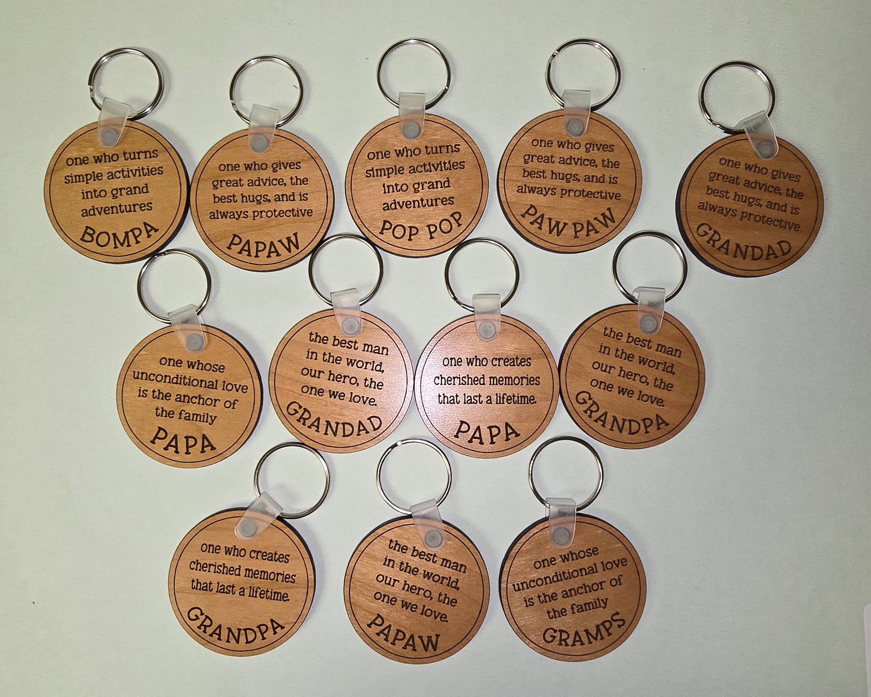 Grandpa, Papa, Papaw, Grandad Keychain SVG Digital File Download ...