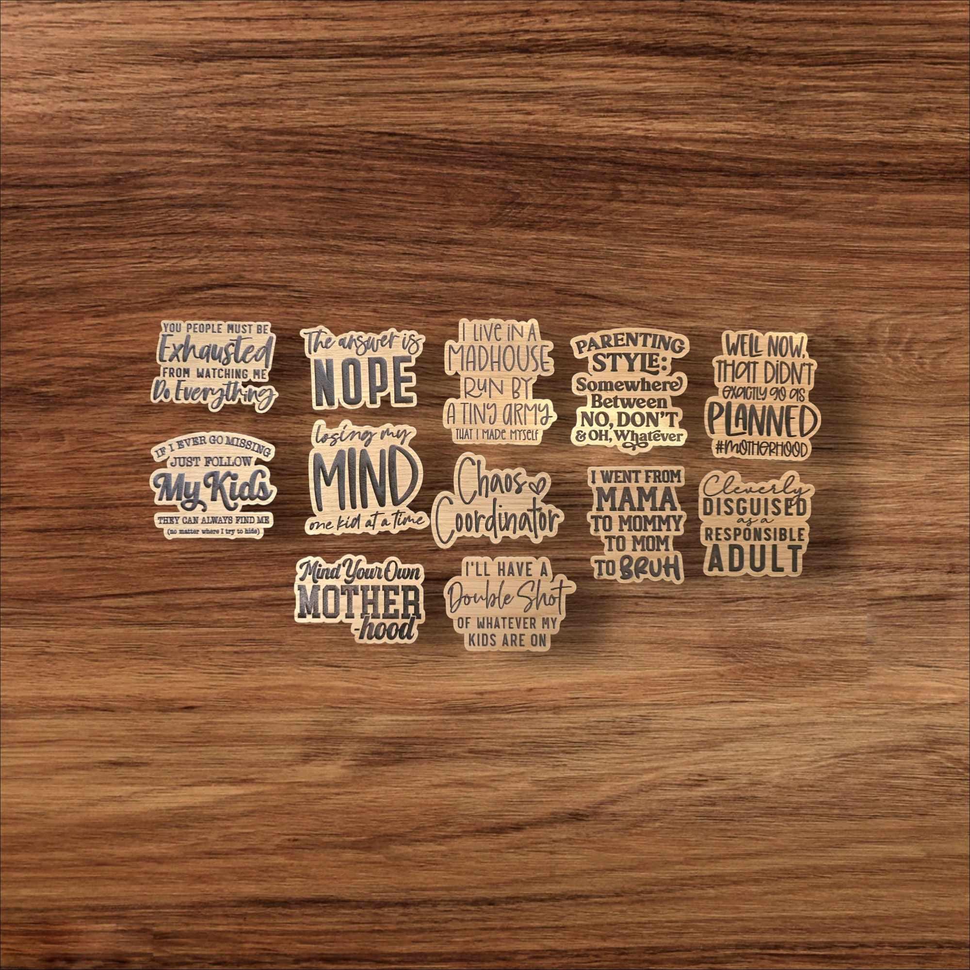 SVG MOM V4 Magnet Set - Digital Download-glowforge, Mother, Motherhood ...