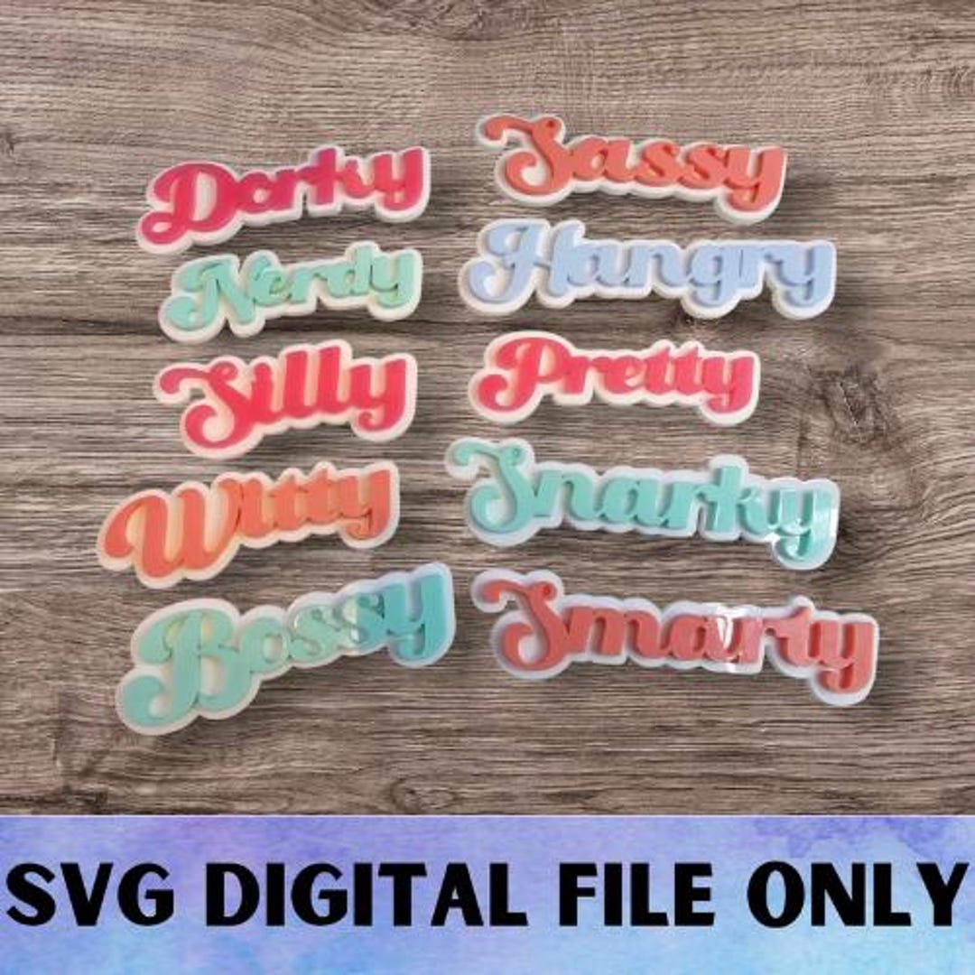 SVG Fun WORDS Magnet - Digital File Download - Glowforge File, Witty ...