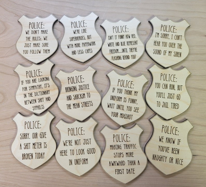 Police Cop Badge Shield Magnet SVG Digital File Download Glowforge File ...