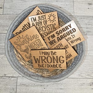 SVG V1 Sarcastic Magnet Version 1 Set-digital File Download - Glowforge ...