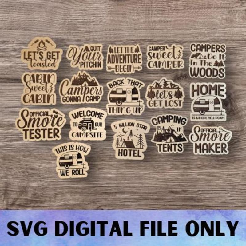 Wood Camp Magnets - Etsy