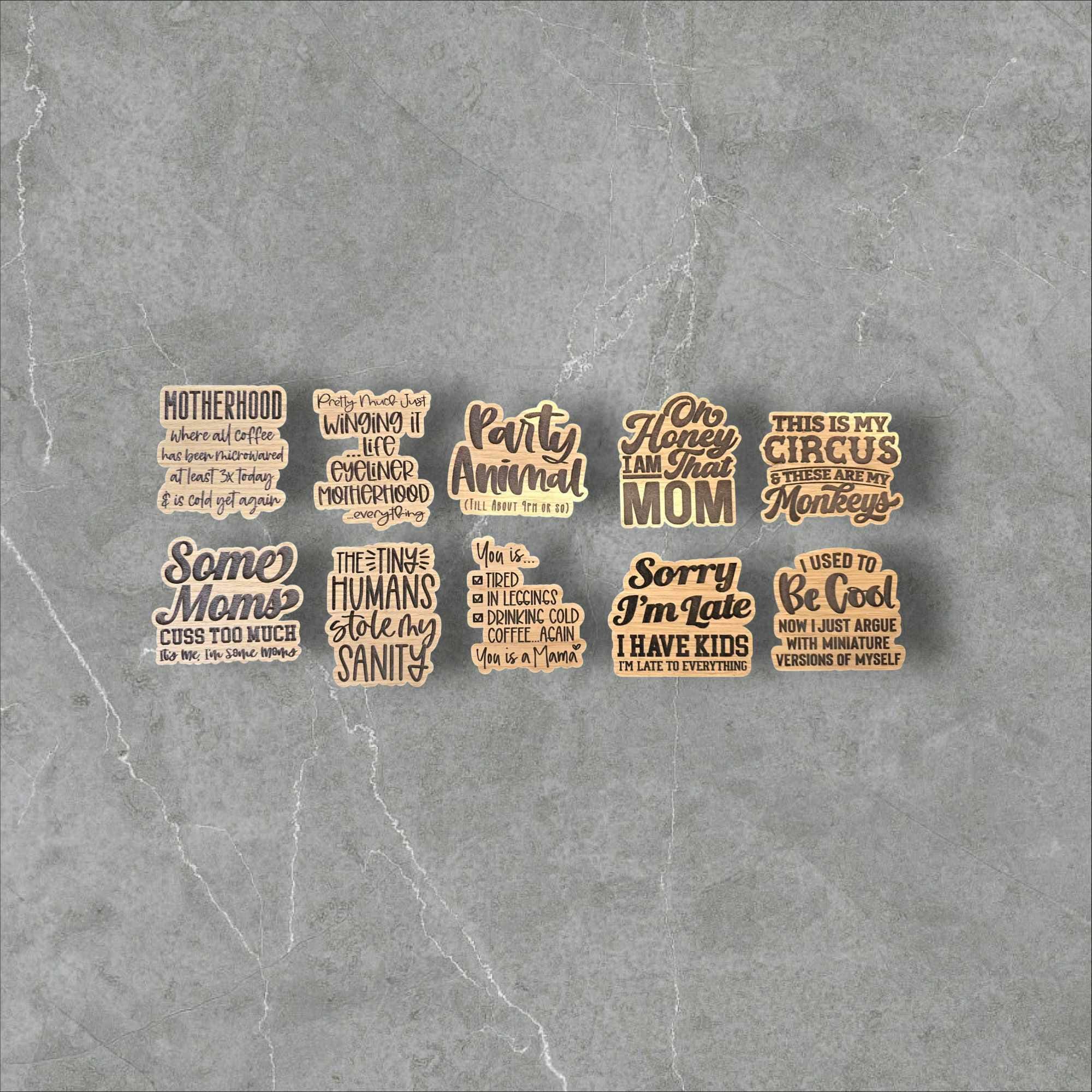 SVG MOM V5 Magnet Set - Digital Download-glowforge, Mother, Motherhood ...