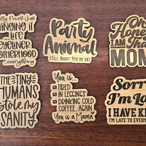 SVG MOM V5 Magnet Set - Digital Download-glowforge, Mother, Motherhood ...