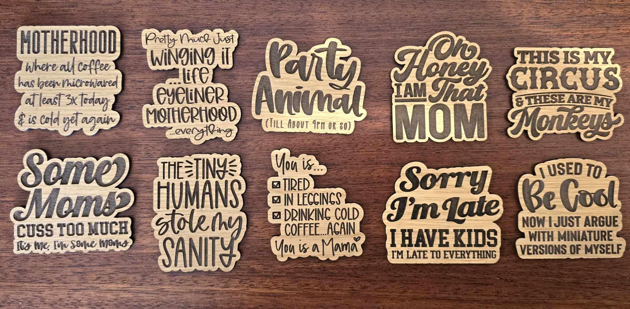 SVG MOM V5 Magnet Set - Digital Download-glowforge, Mother, Motherhood ...