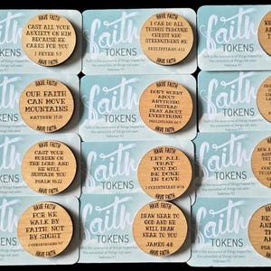 SVG Faith Tokens -digital File Download - Glowforge File, Affirmations ...