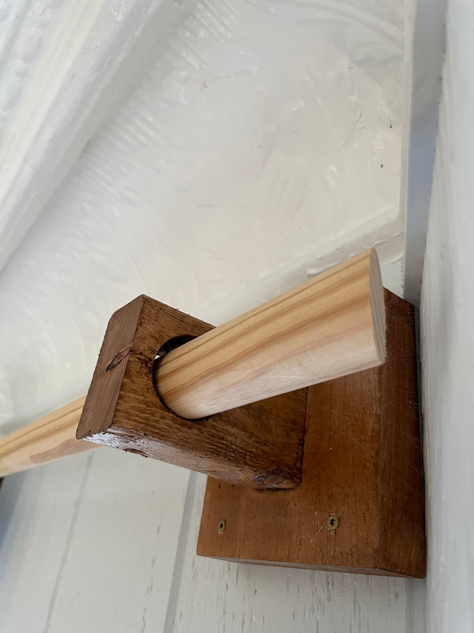 Wooden Double or Single Curtain Rod Holders Upcycled Wood - Etsy