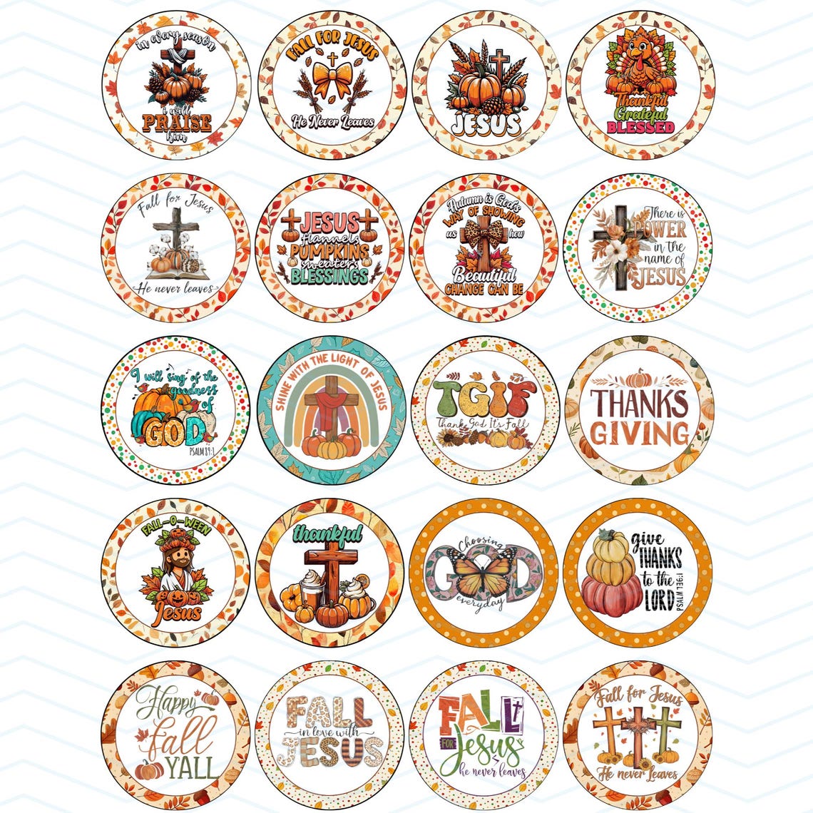 Fall Christian 2 Inch Images 8.5x11 Sheet With 40 Images Buy 3 Get 1 ...