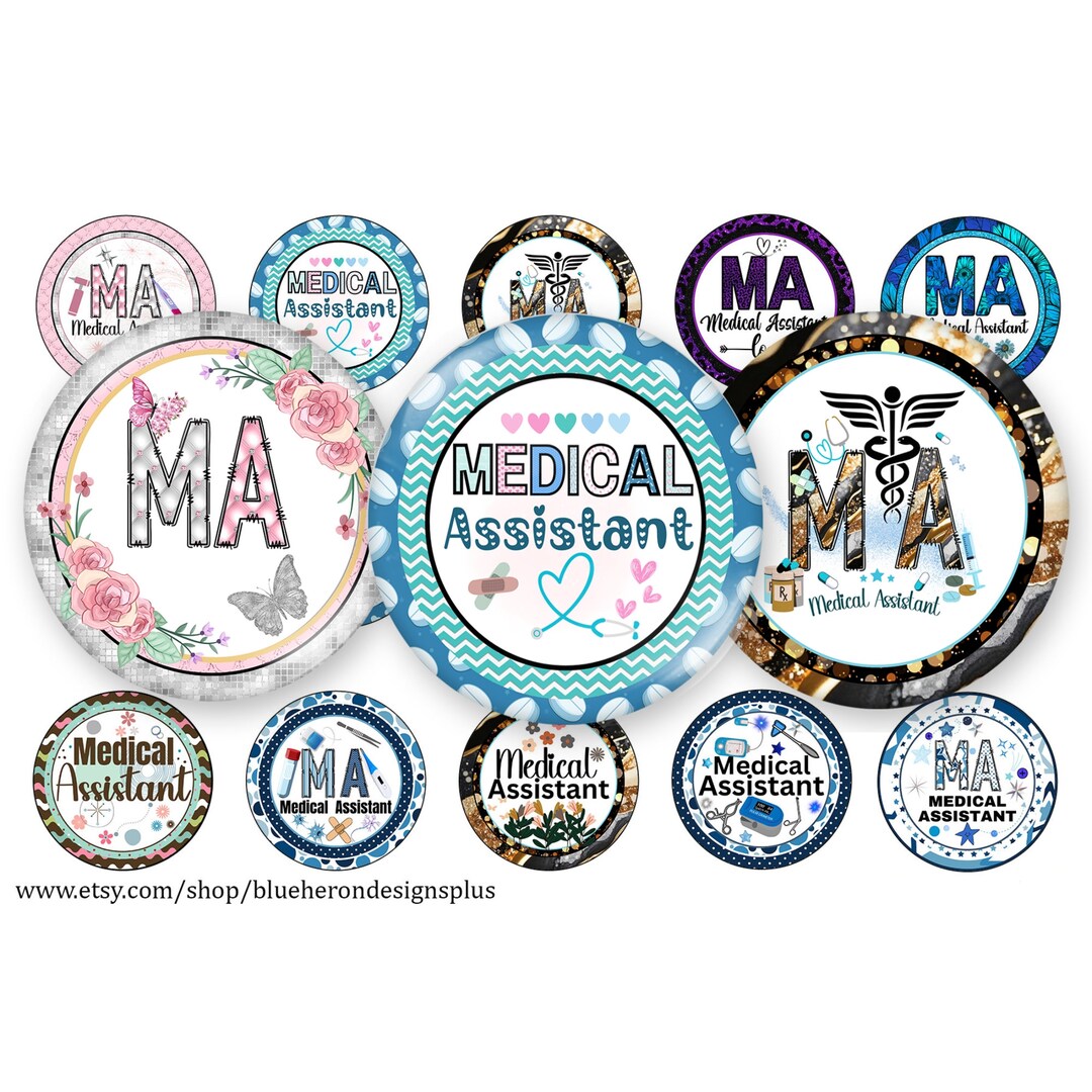 Medical Assistant, MA, Nurses, 1 Inch Bottle Cap Designs, Buy 3 Get 1 ...