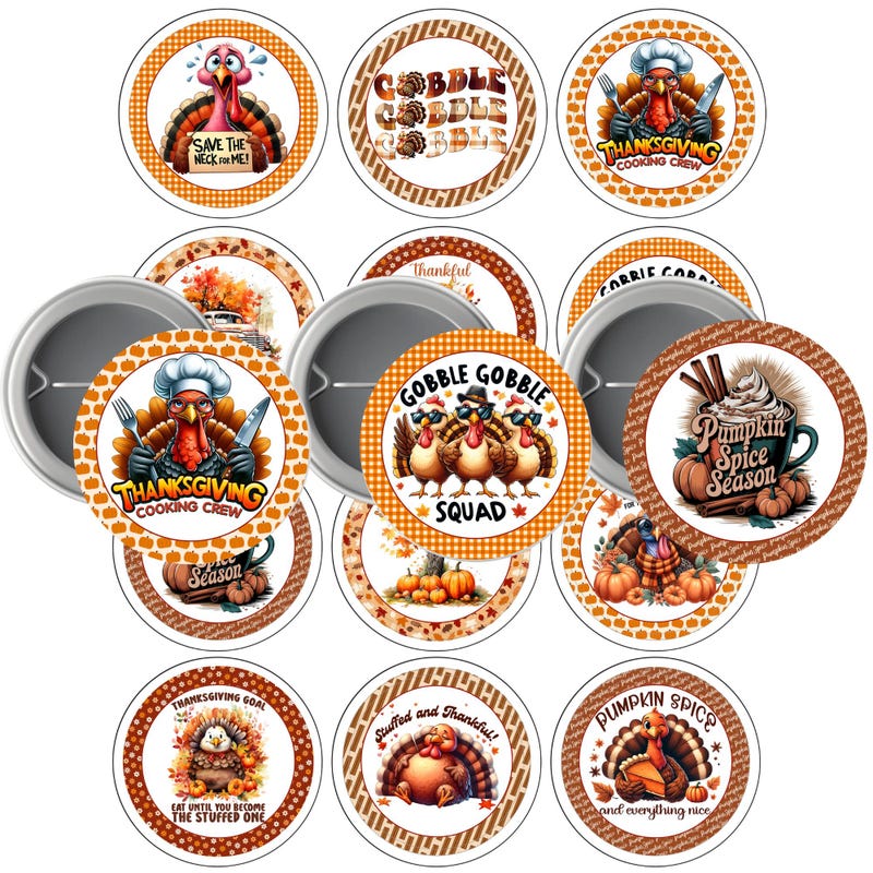 Thanksgiving Buttons - Etsy