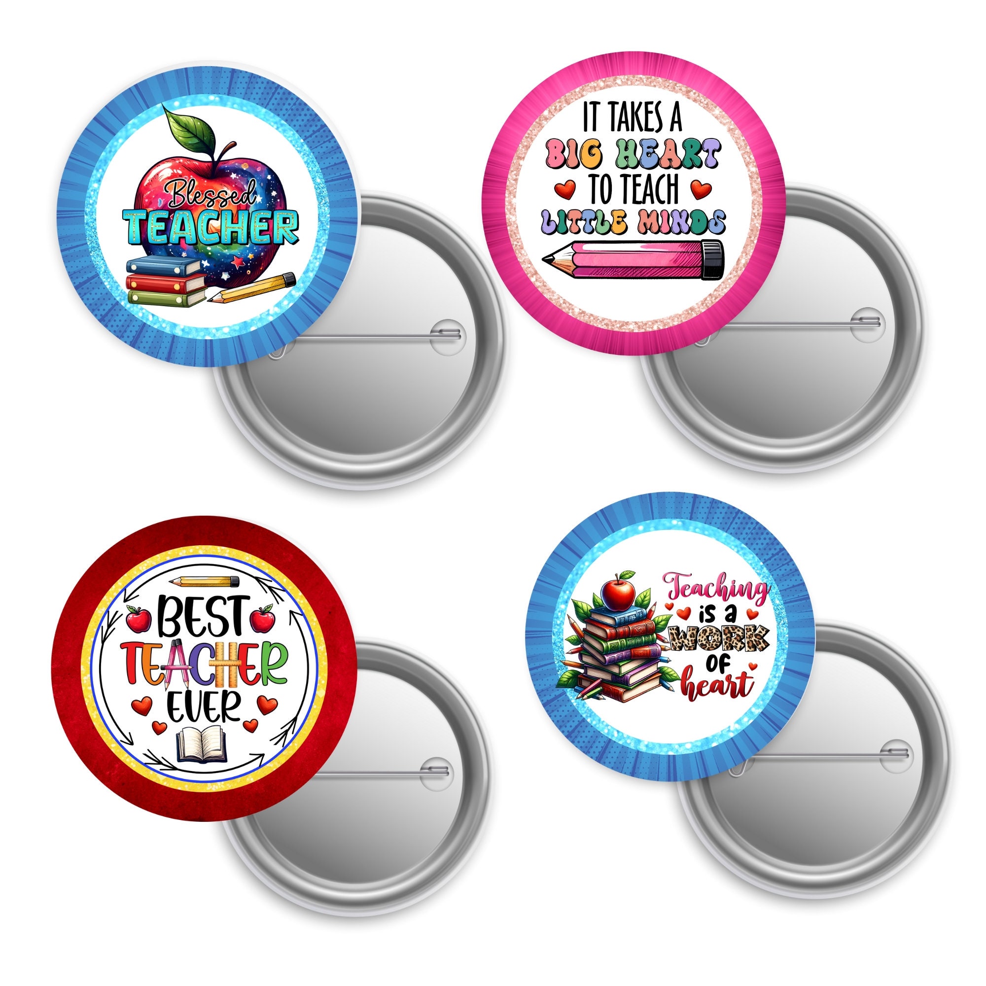 Teacher 2.25" Button Pin Images (digital Download ) - Etsy