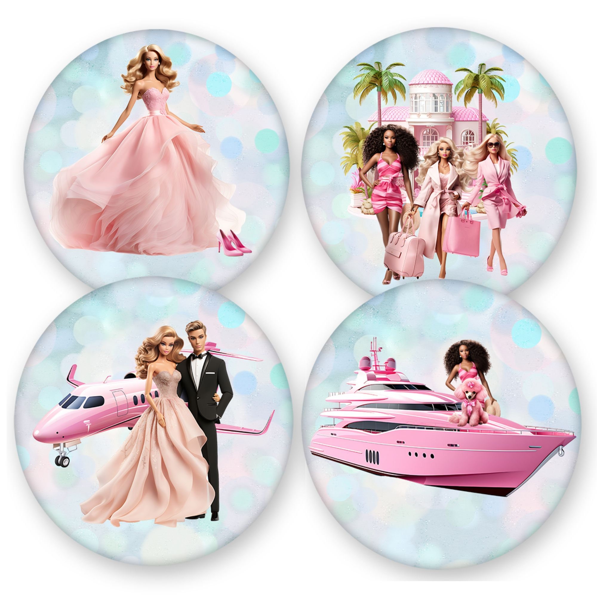 Pink Princess, 1 Inch Bottle Cap Designs, Buy 3 Get 1 Free-15 . 1in ...