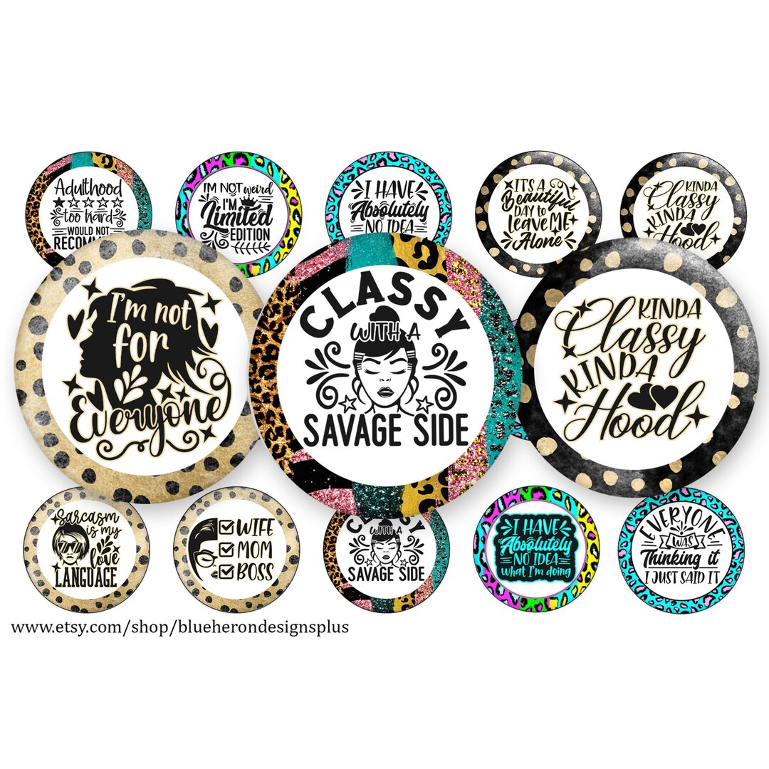 Sassy Quotes-leopard Frames-1 Inch Bottle Cap Images- Buy 3 Get 1 Free ...