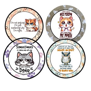 2.5 Inch- Fun Sassy Animal Joke Quotes -buy 3 Get 1 Free-direction-8 ...