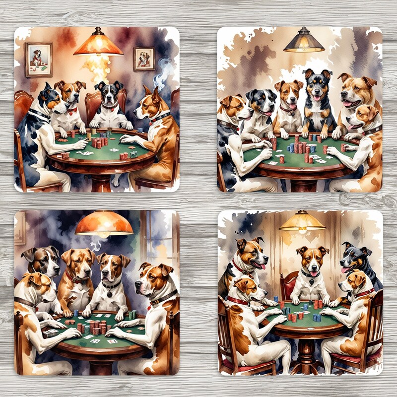 Vintage Poker Coasters - Etsy
