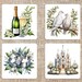 White Wedding Day Sublimation 4x4 Inch Square Coasters-digital Download ...