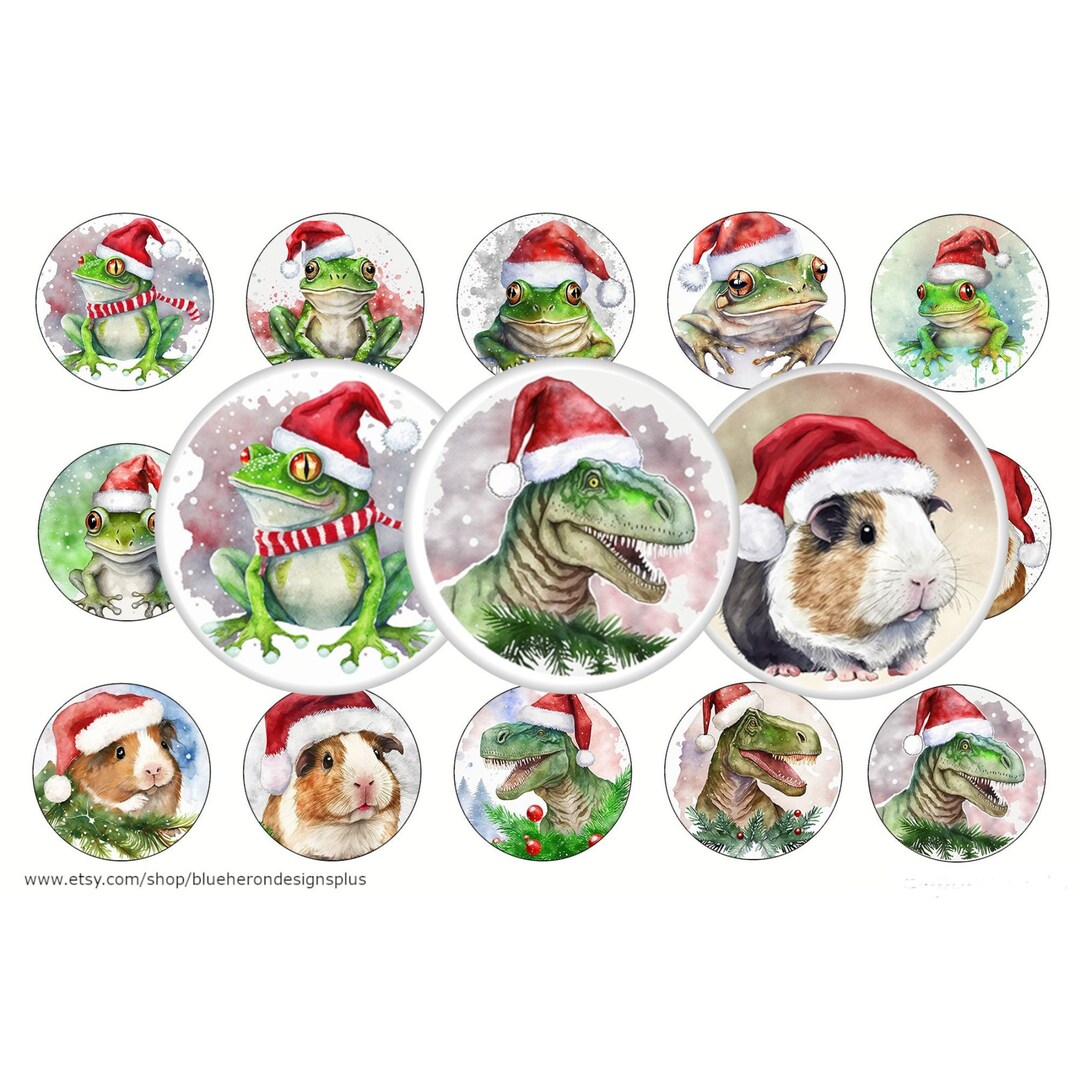 1 Inch Bottle Caps, Buy 3 Get 1 FREE, Frogs, Guinea Pigs, Dinosaurs ...