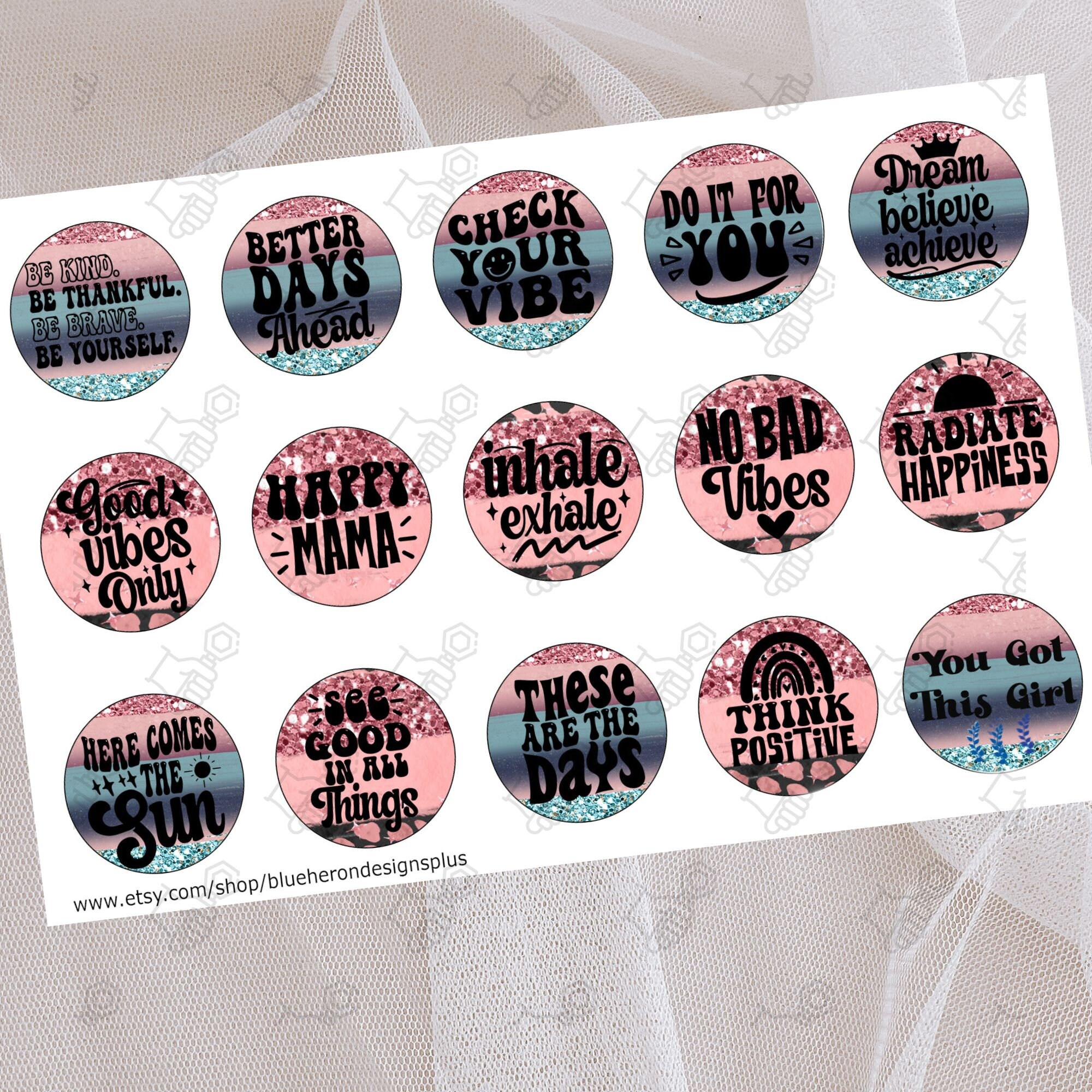 Positive Quotes-1 Inch Bottle Cap Images Buy 3 Get 1 Free 4x6 Sheet ...
