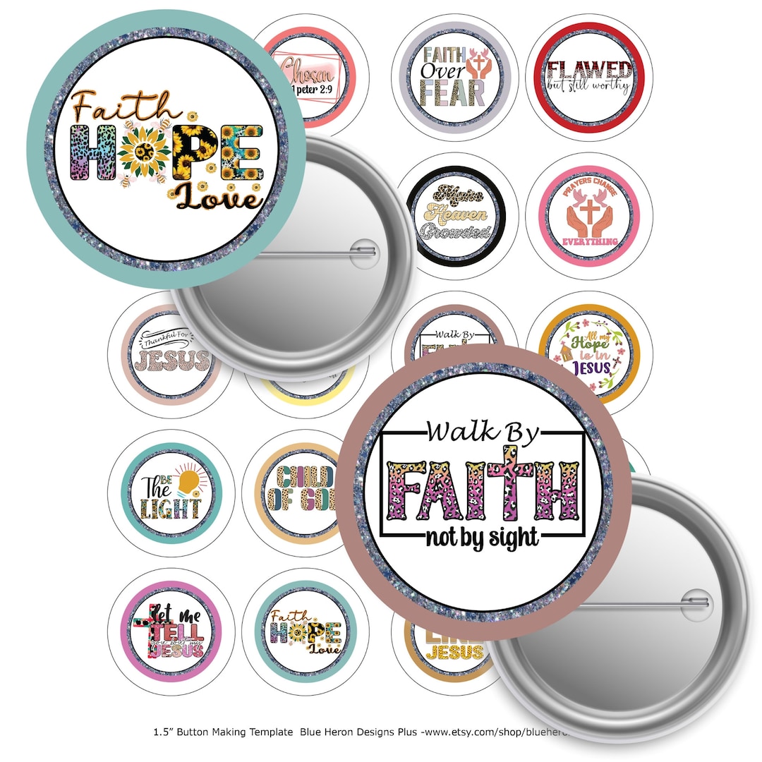 God is Love Christian Button Pin-religious 1.5 Inch Button Buy 3 Get 1 ...