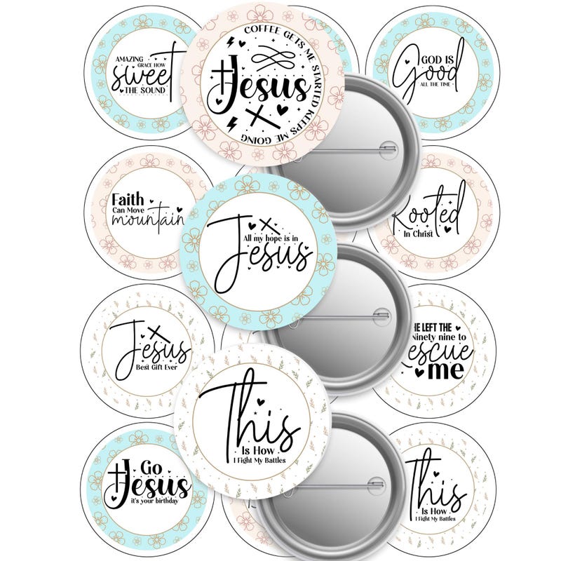 Christian Button Pins Png - Etsy