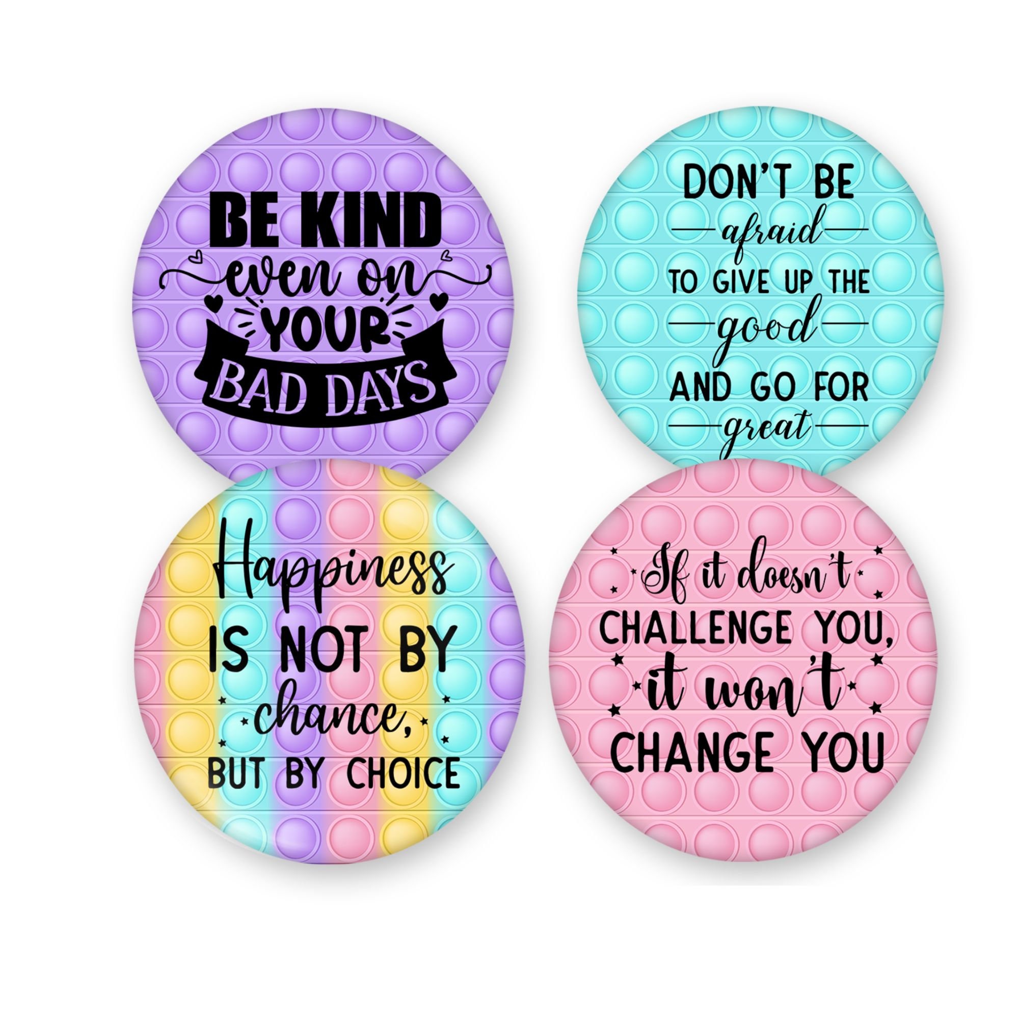 Motivational Quotes on Pop It Background 1 Inch Bottle Cap - Etsy