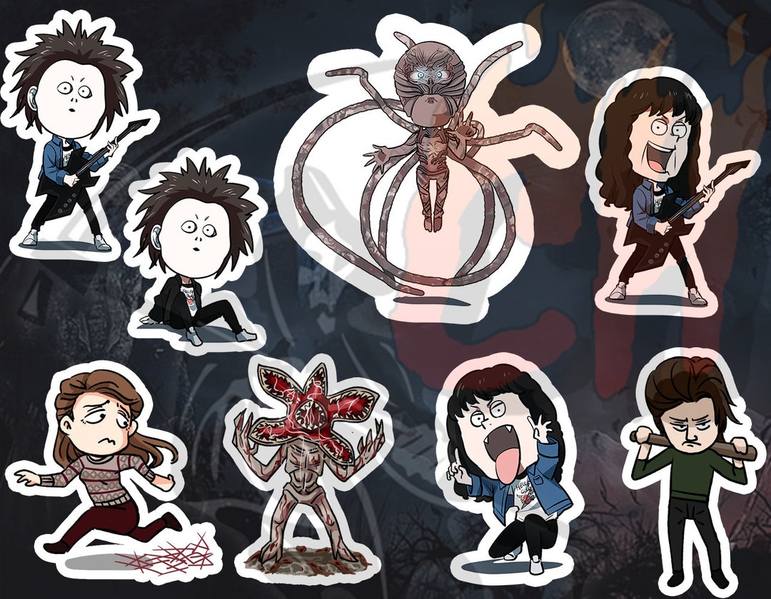 Stranger Things Inspired Chibi Sticker Bundle Eddie Munson Nancy ...