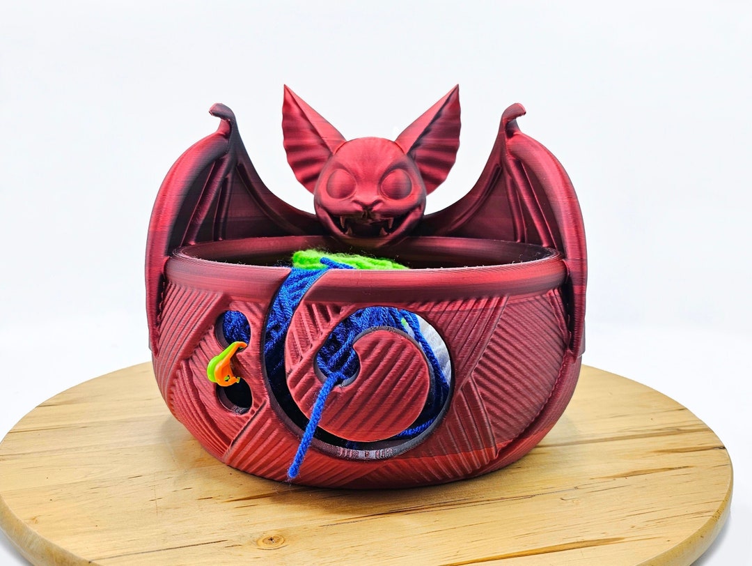 Vampire Bat Yarn Bowl - Yarn Storage - High Quality Knitting or Crochet ...