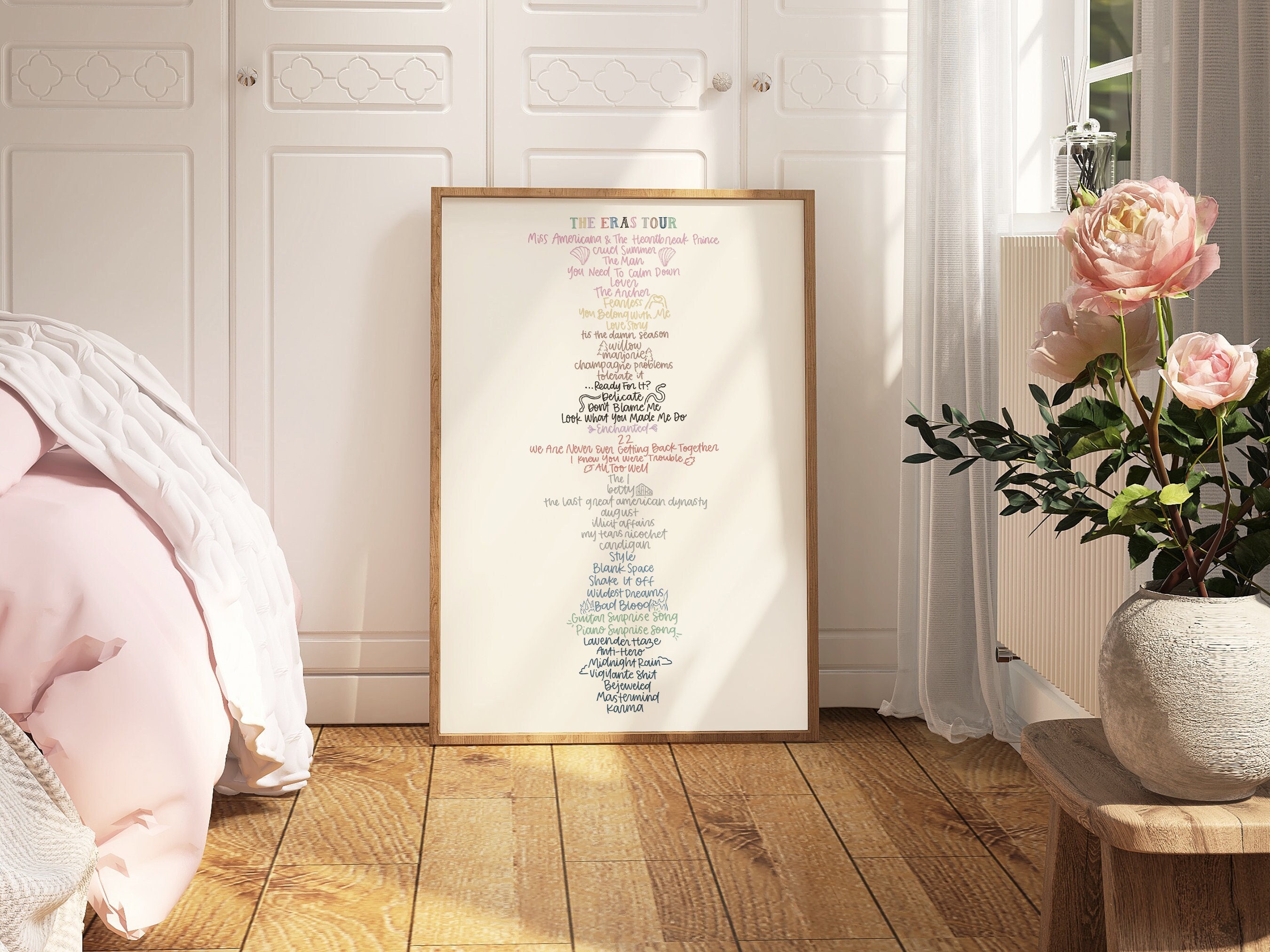 Eras Tour Setlist Taylor Swift DIGITAL DOWNLOAD Swiftie Taylor Swift ...