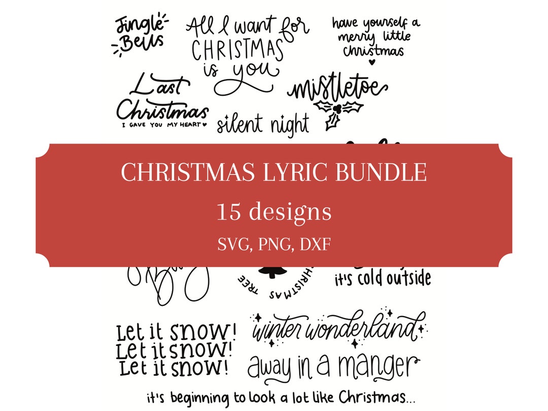 Christmas Lyric SVG Bundle Winter Svg Holiday Svg Svg - Etsy