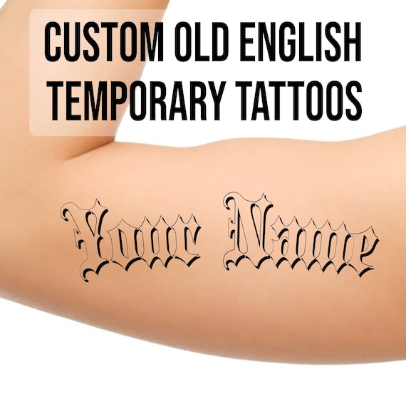 Old English Cursive Tattoo