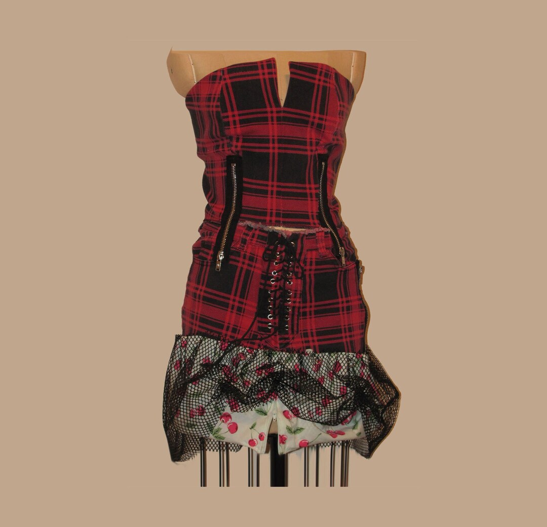 Upcycled Punk 2-piece Skirt and Cami - Etsy
