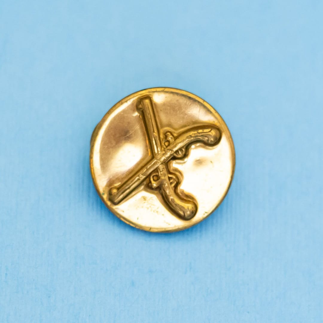 Vintage Gold Tone Double Revolver Handgun Symbolic Pin - N30 - Etsy