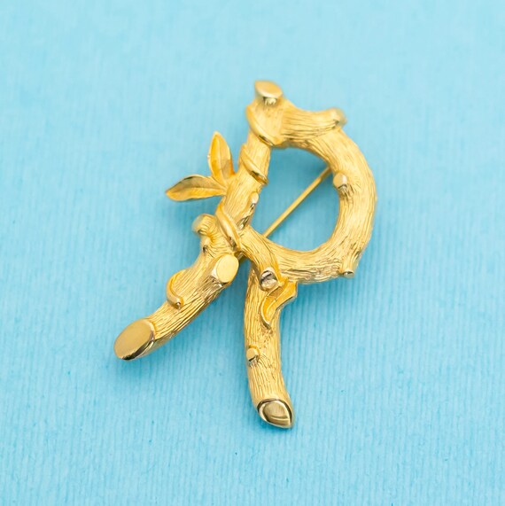 Vintage Elven Letter R Brooch by Sarah Coventry - N2 - Gem