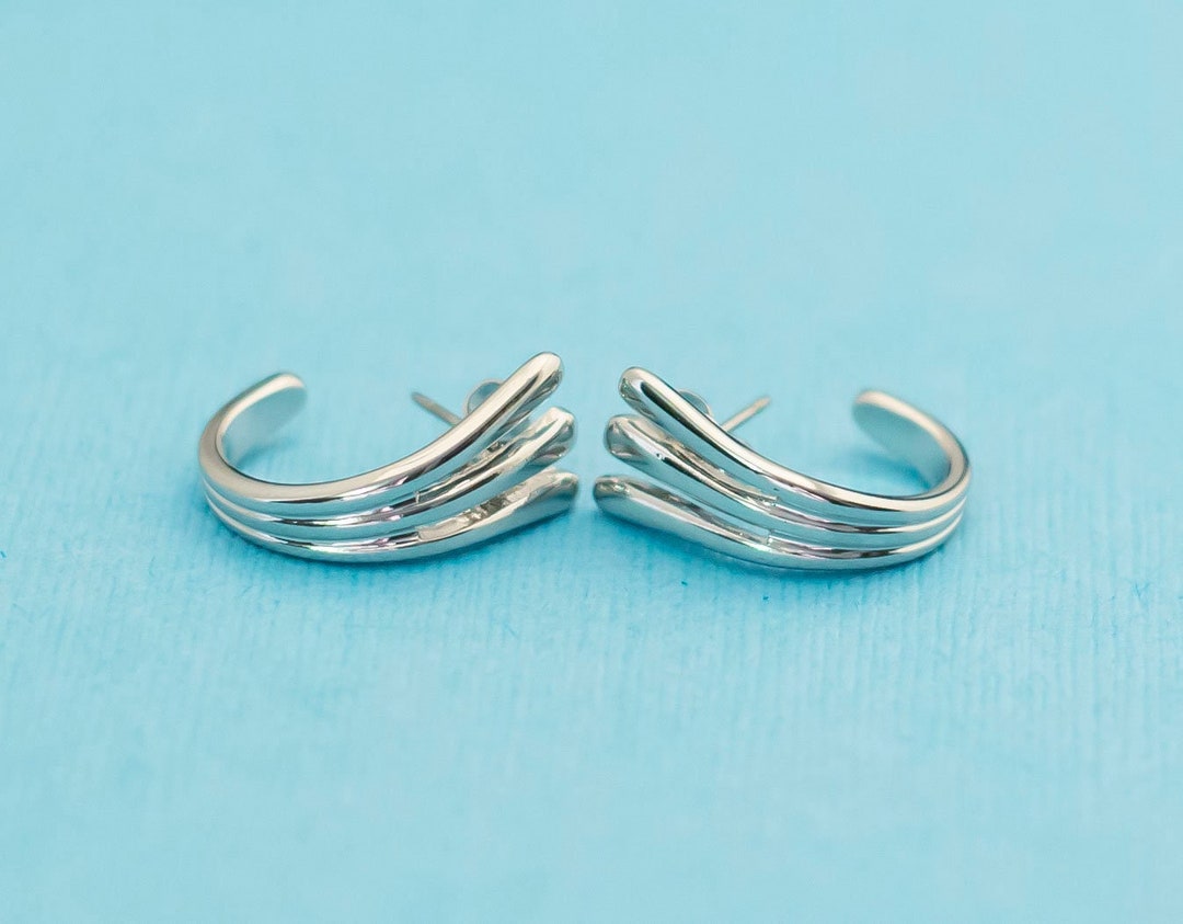 Vintage Silver Sprouts Stud Earrings by Avon - N10 - Etsy