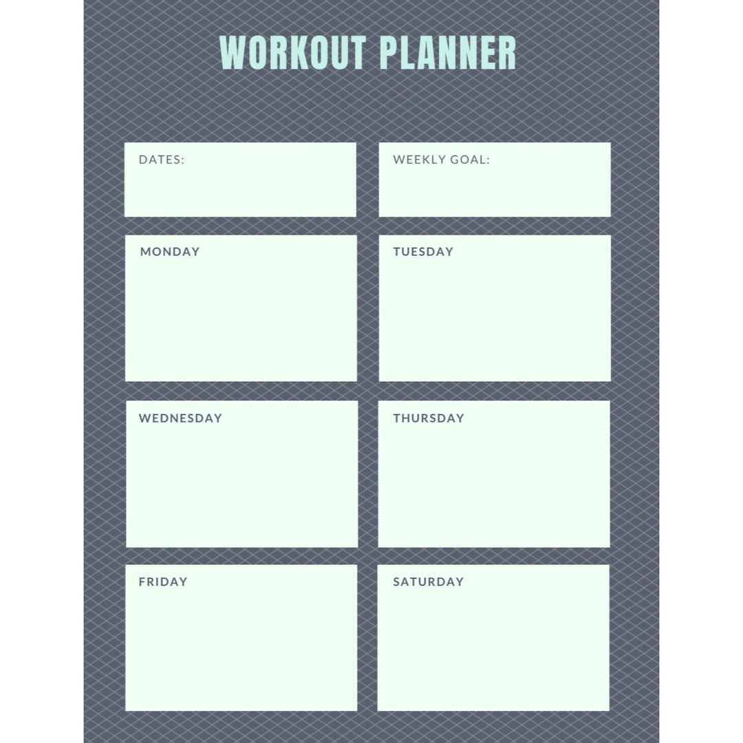 Workout Plan Downloadable - Etsy