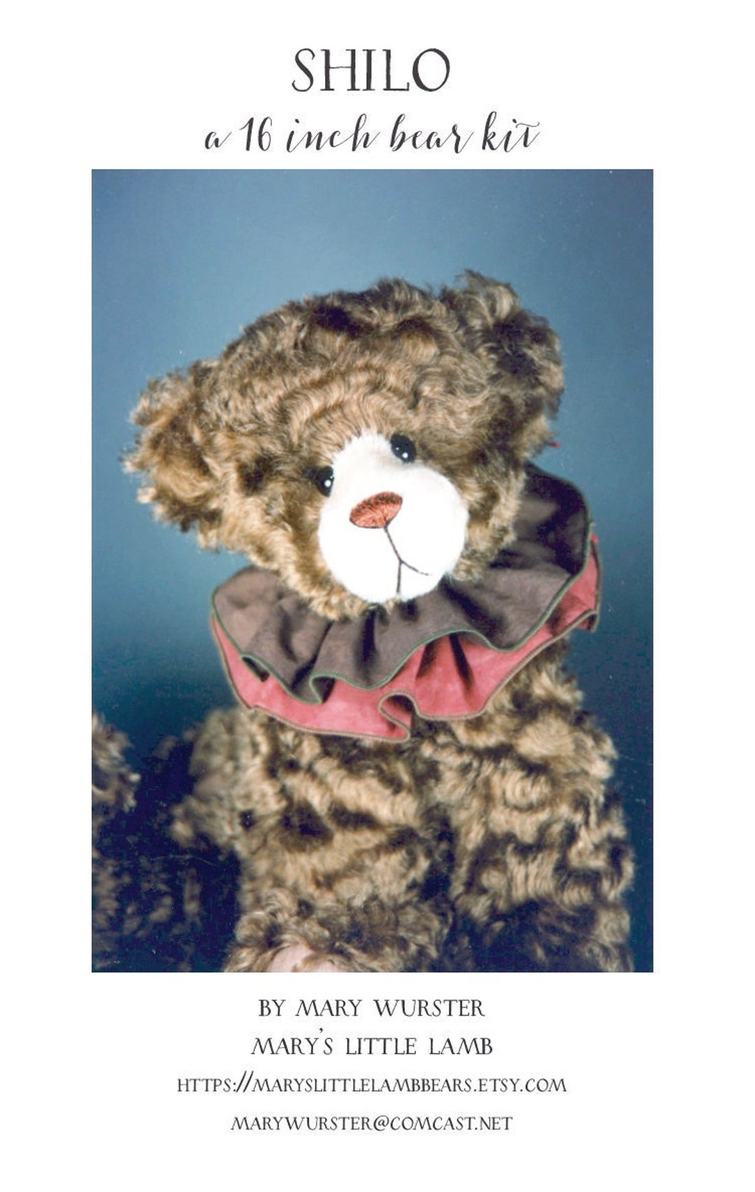 Shilo, 16 Inch Mohair Teddy Bear Sewing Kit, With Inset Muzzle - Etsy