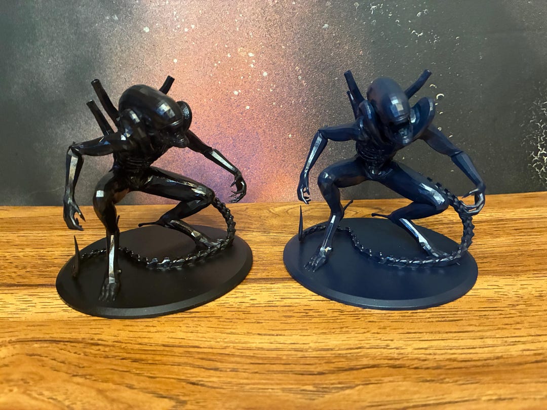 Alien Predator Resin Statue | Snarling Xenomorph Pose | Hand‑painted ...