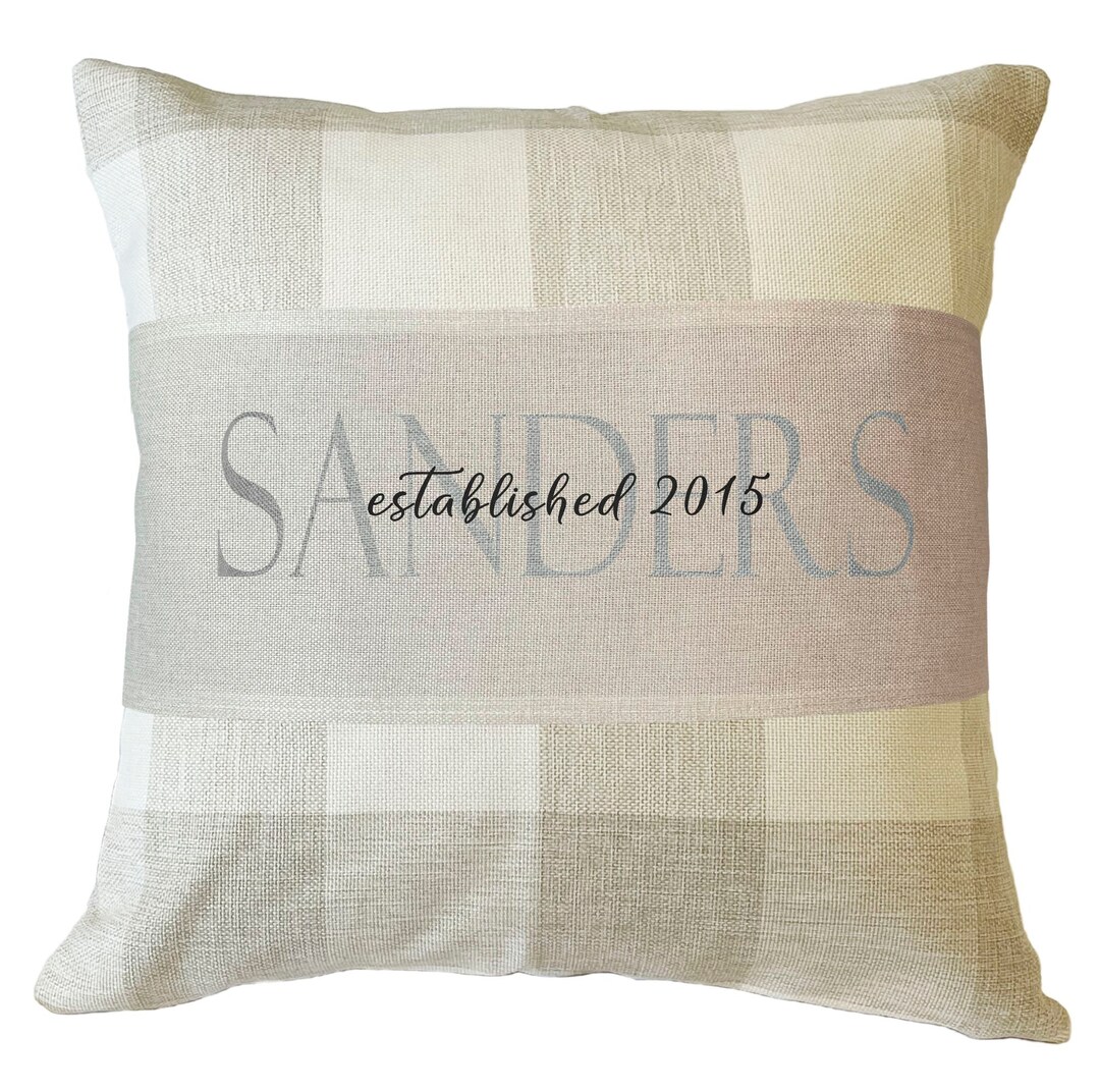 Pillowband, Personalized, Customized, Linen Pillow Band, Burlap Pillow ...