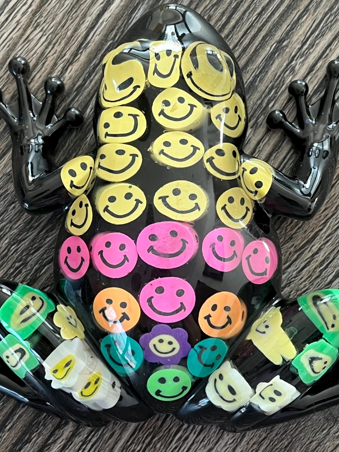 Rainbow Resin Candy Frog - Etsy