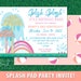 Splash Pad Party Invite - Splish, Splash It's a Birthday Bash! - Pastel ...