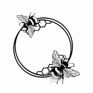 Bumble Bee- Bee Frame- Instant Download-png-jpg- SVG- Files Included ...