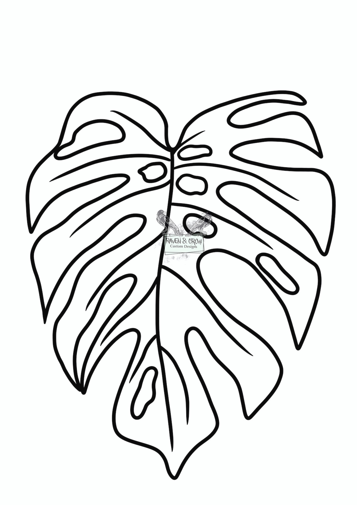 Monstera-plant Leaf-instant Download-png-jpg- SVG- Files Included ...