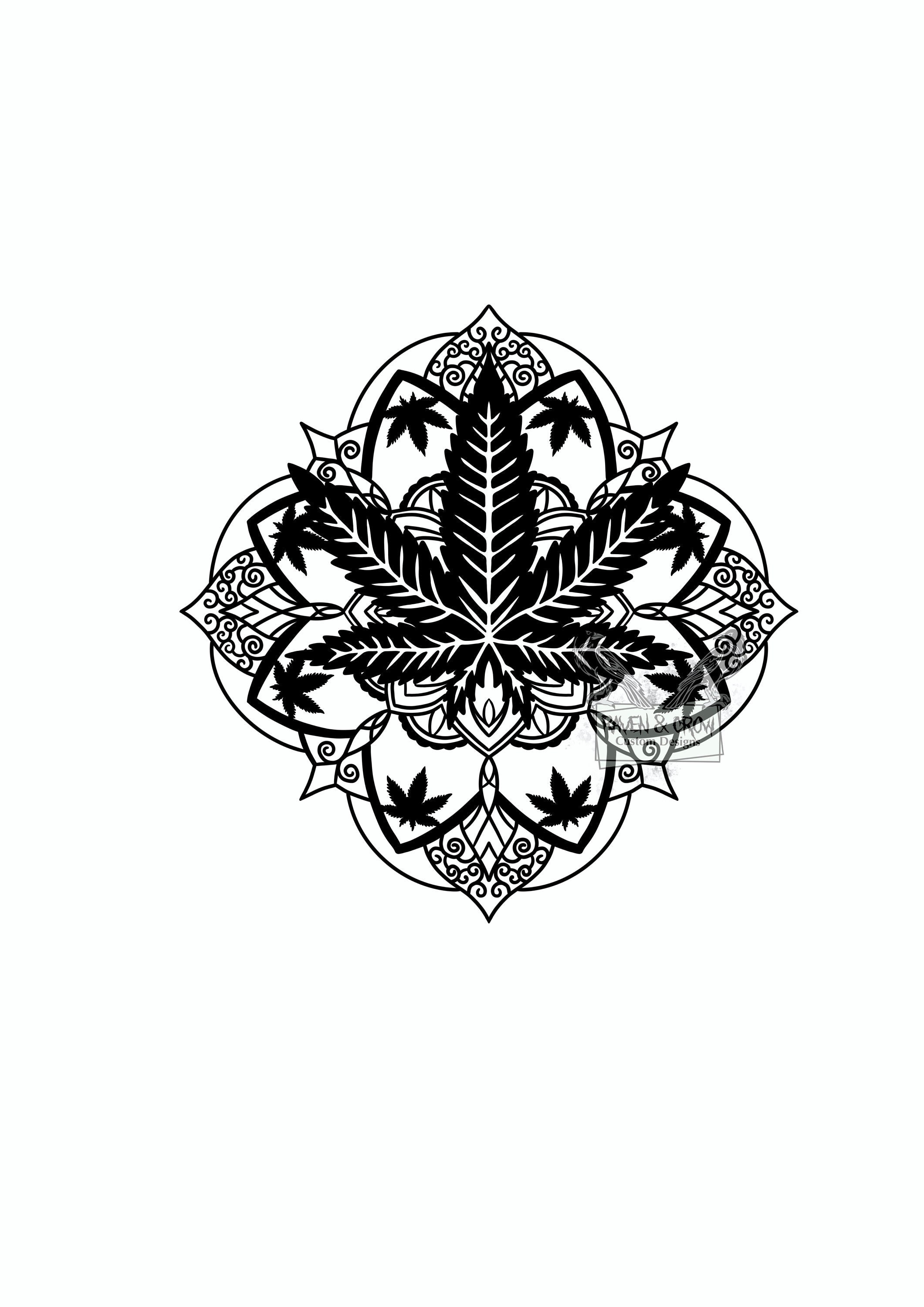 Weed Leaf Mandala-instant Download Svg-png-jpg Files - Etsy