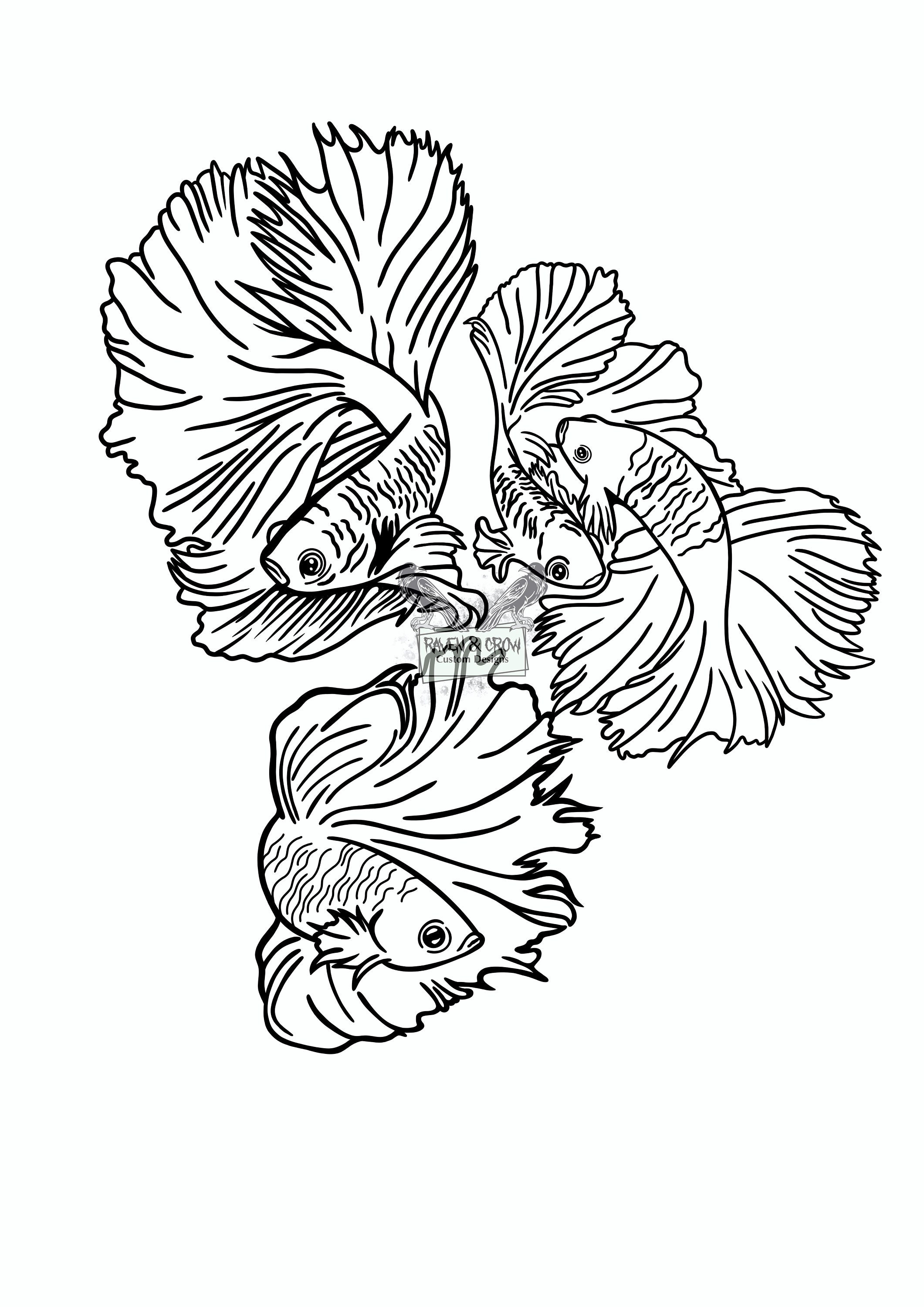 Fighter Fish Instant Download Svg-png-jpg Files Included Svg Bundle - Etsy
