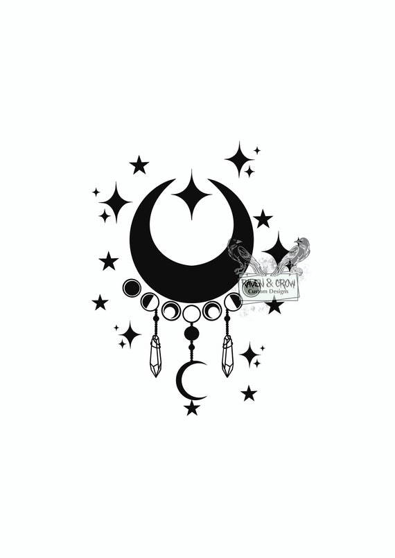 Witch-moon Phase-instant Download Svg-png-jpg Files Included - Etsy