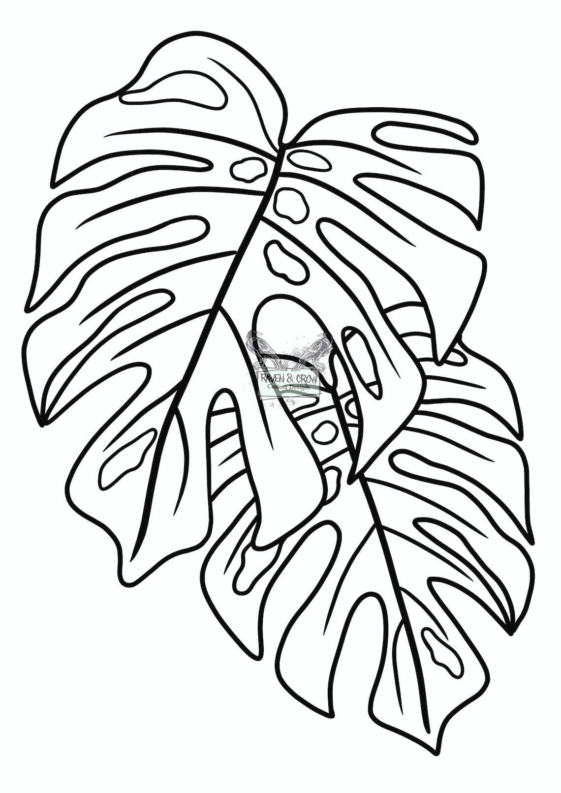 Monstera-plant Leaf-instant Download-png-jpg- SVG- Files Included ...